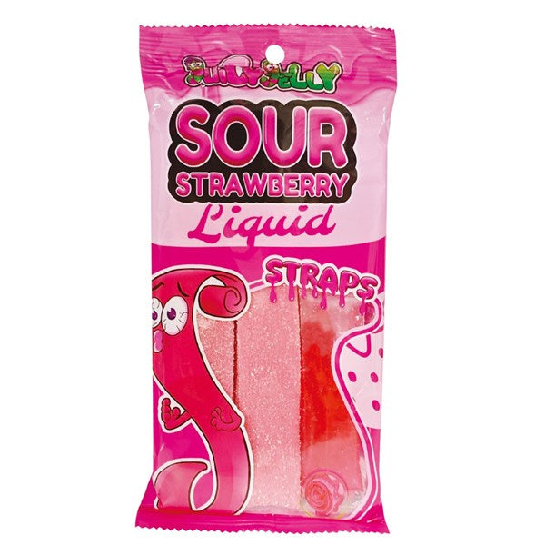 Juicy Jelly Sour Strawberry Liquid Straps 160g – Candyverse